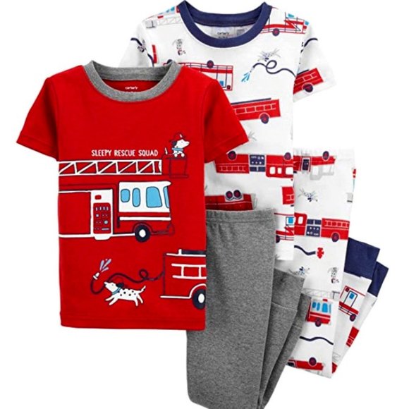Carter's | Pajamas | Nwt 2t Rescue Squad Fire Truck Dog Pajamas Carters ...